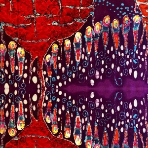 Batik Garden - Below It All - Lady Bug on Beets - 3 (12" X 36") Fabric ...