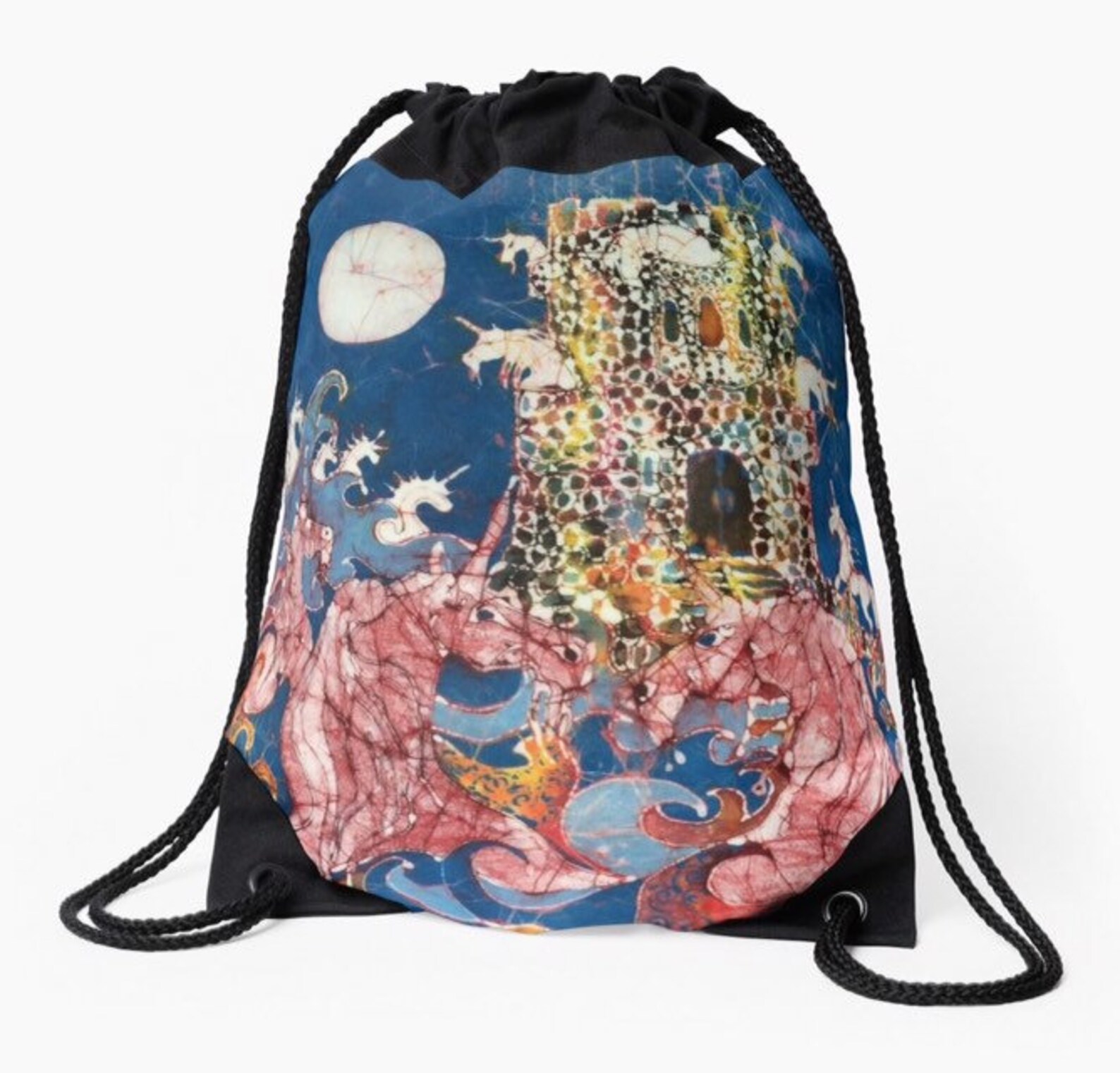 Batik Drawstring bag Fantasy Original Batik Batik Art | Etsy