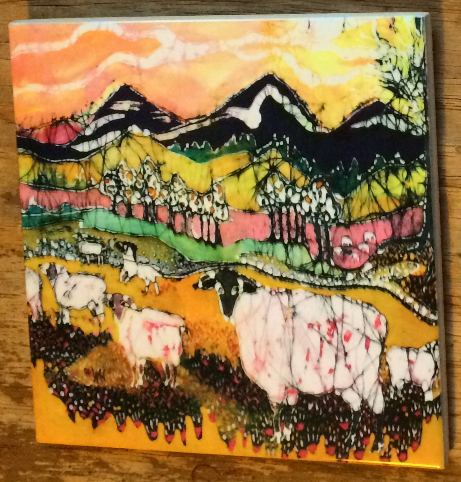 Sheep Trivets Three Sheep in Autumn Pasture Sheep at - Etsy