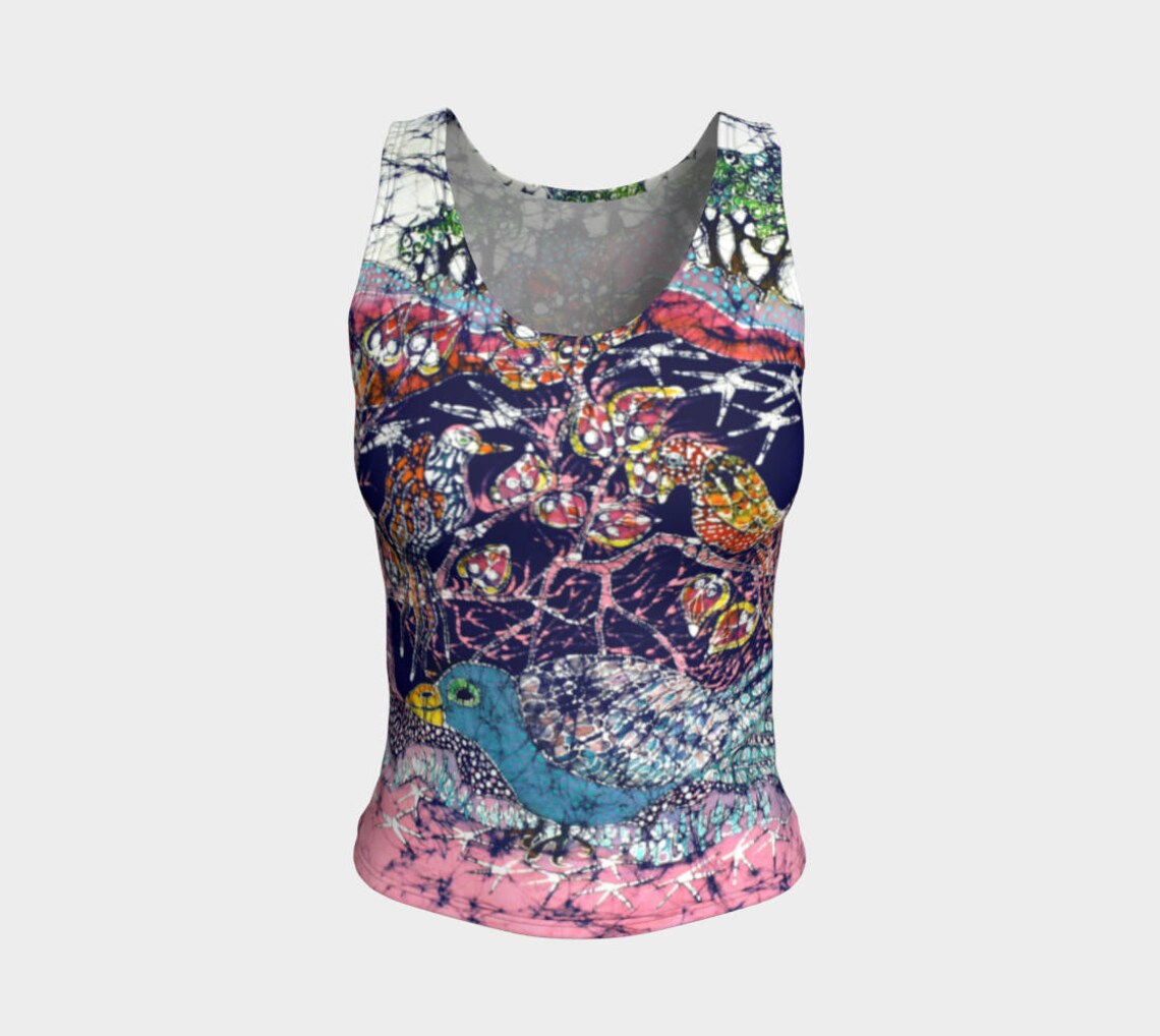 Batik Fantasy Tank Top - Magical Birds Batik - Etsy