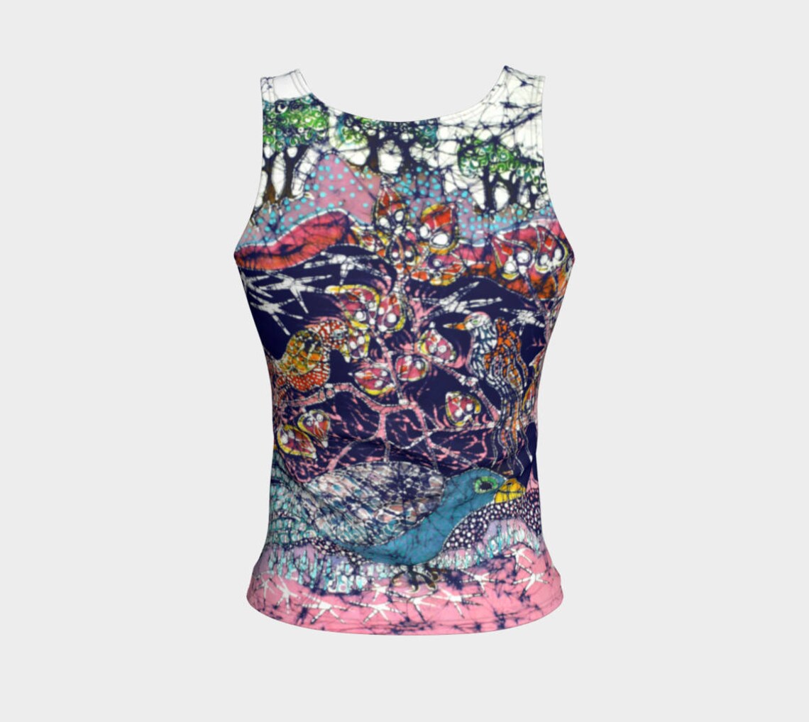 Batik Fantasy Tank Top - Magical Birds Batik - Etsy