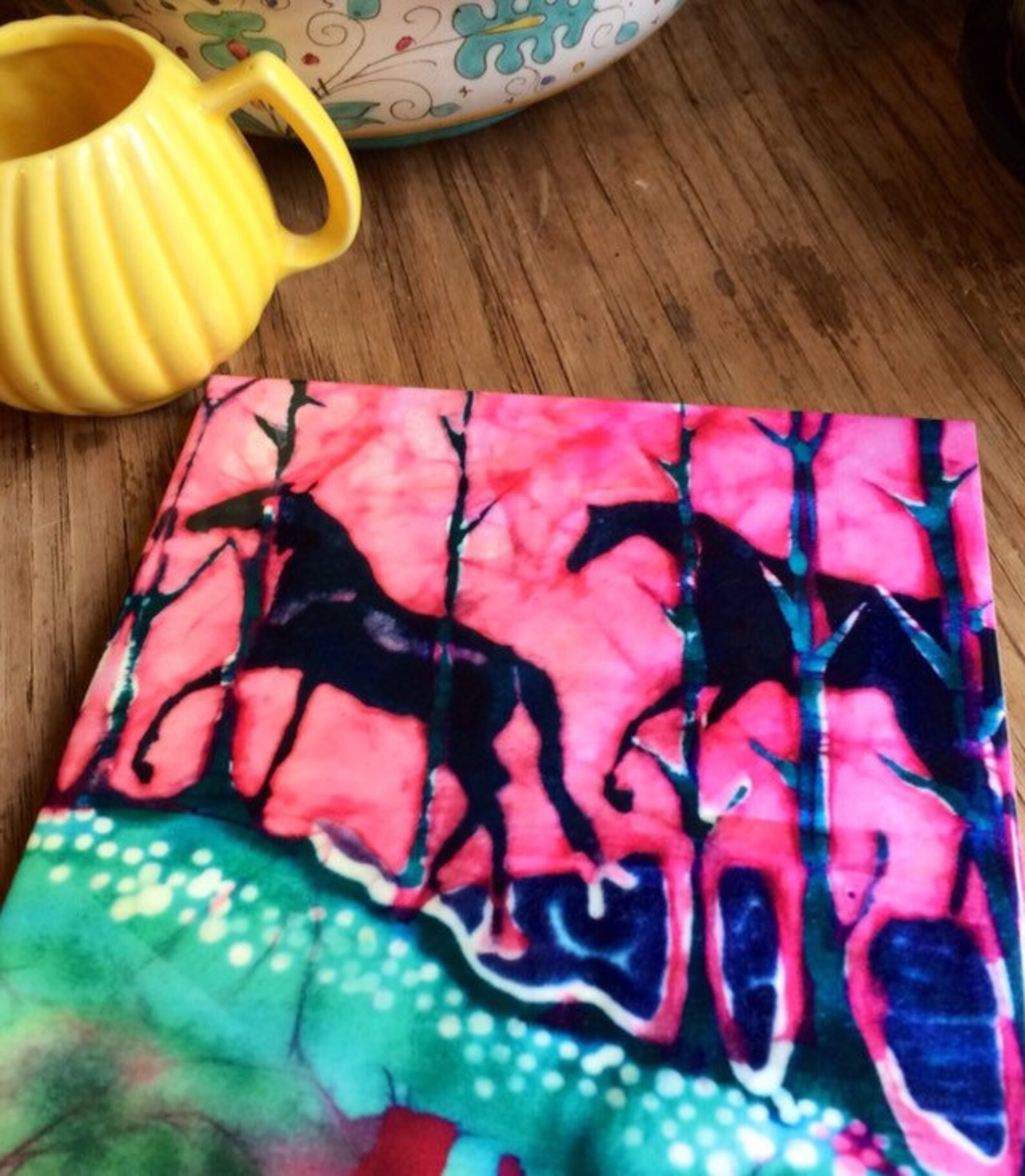 Horses in Motion Trivet Batik Ceramic Tile horses - Etsy