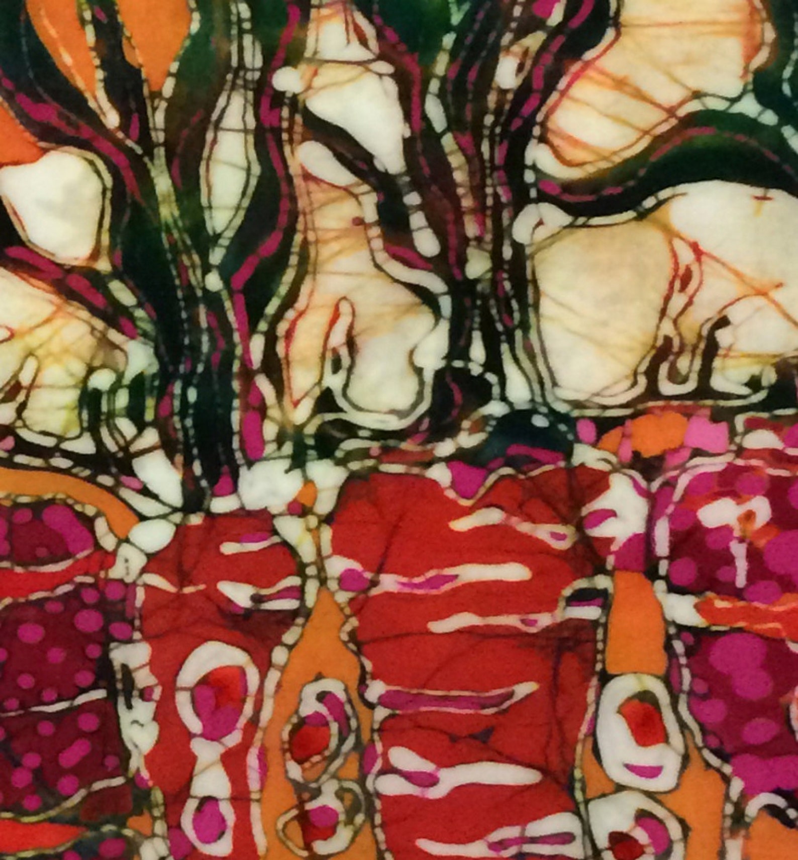 Batik Tile Filled With Sunlight and Sunlight Fills Garden | Etsy