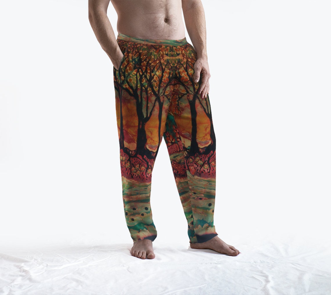 Fantasy Lounge Pants - Batik Design - Art Clothing - Etsy