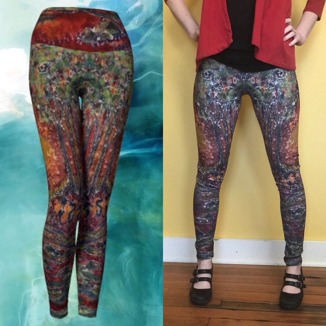 Enchanted Batik Yoga Leggings & Capris Awaken Batik - Etsy