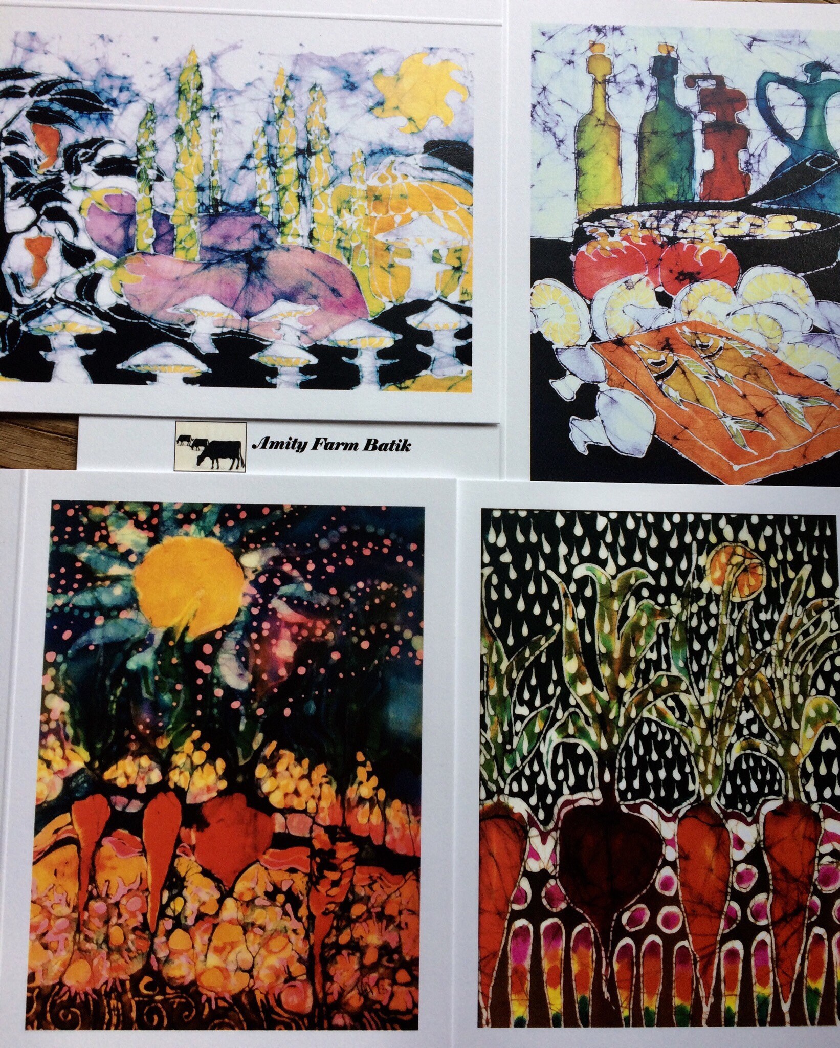 Garden to Kitchen Batik Cards Set Sun and Moonlight | Etsy