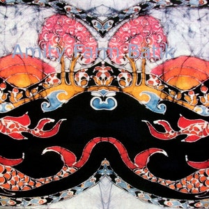 Rainbow Fish - Batik Fabric Swatches From Original - Custom Printed ...