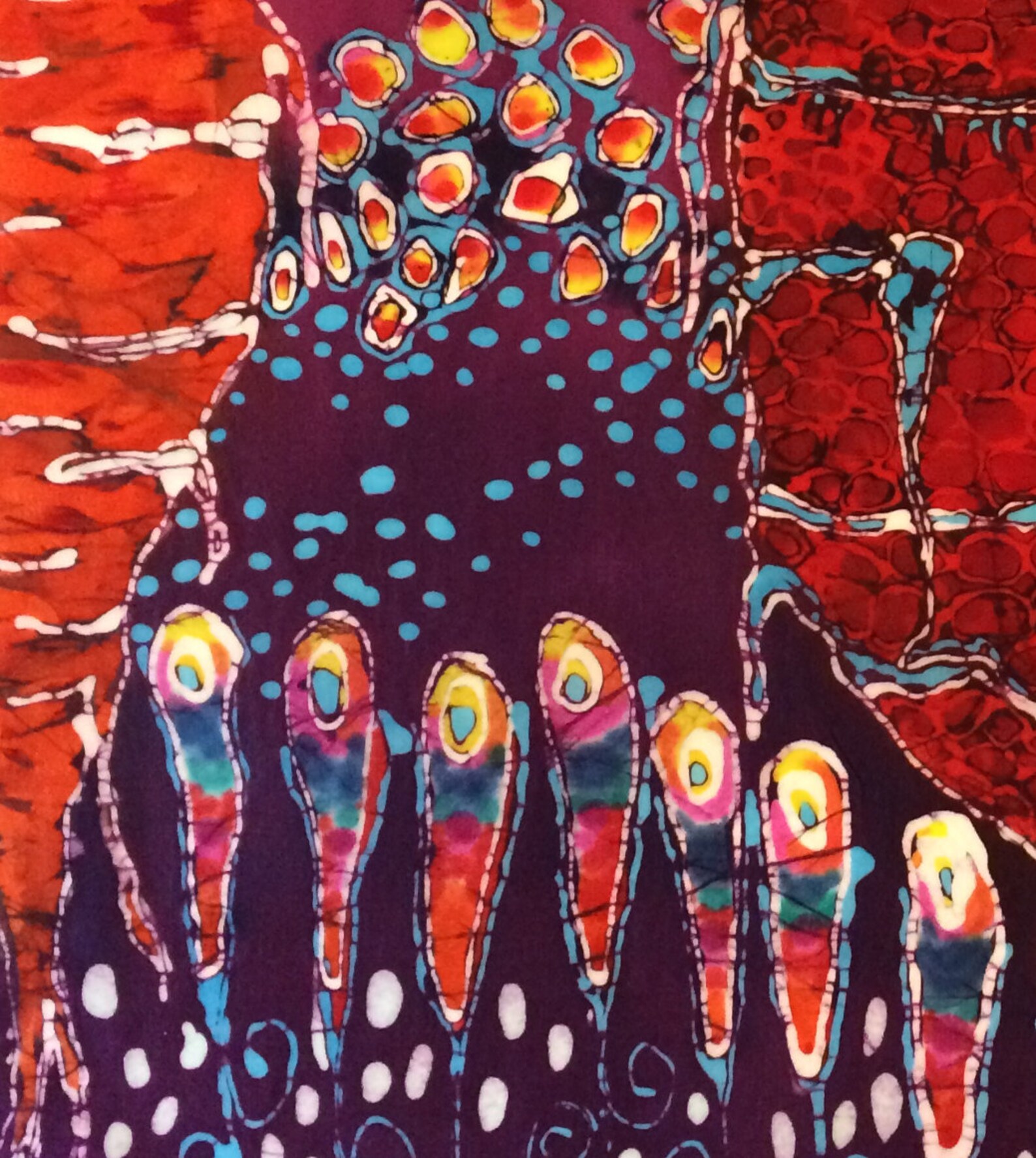 Batik Garden Below It All Lady Bug on Beets 3 12 | Etsy