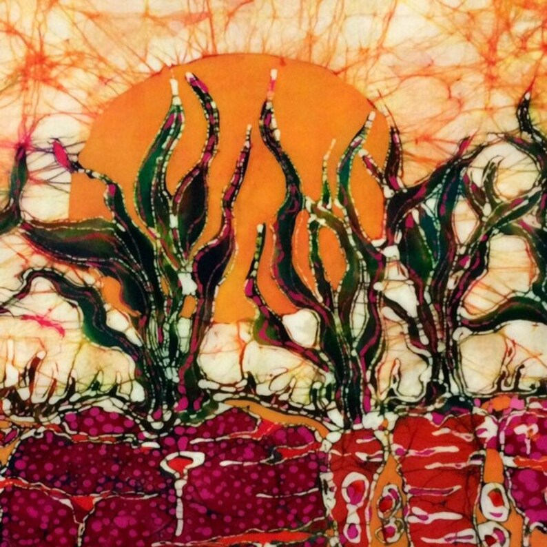 Batik Tile - Filled With Sunlight and Sunlight Fills Garden Trivet ...