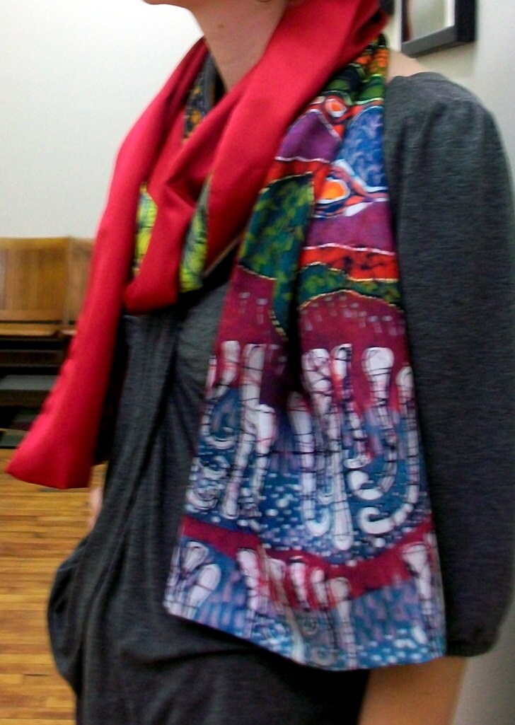 Moonlight Shawl batik Scarf Moon Over Spring Silky Faille | Etsy