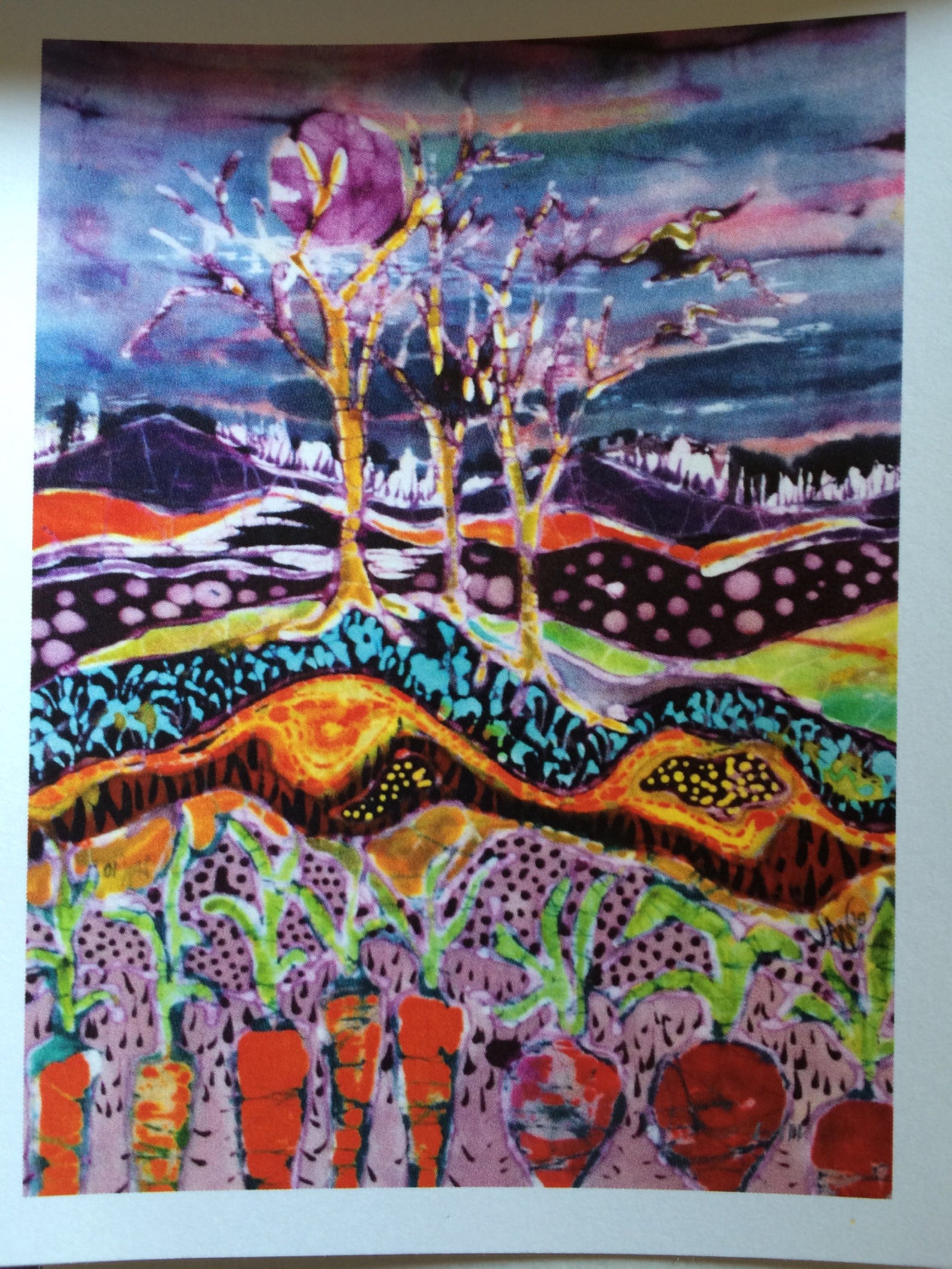 Woodland Landscape Batik Cards Set Enchanted Landscapes - Etsy