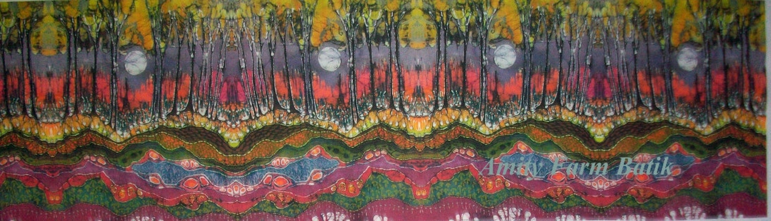 Moonlight Fabric Spring Art Fabric From Original Batik | Etsy