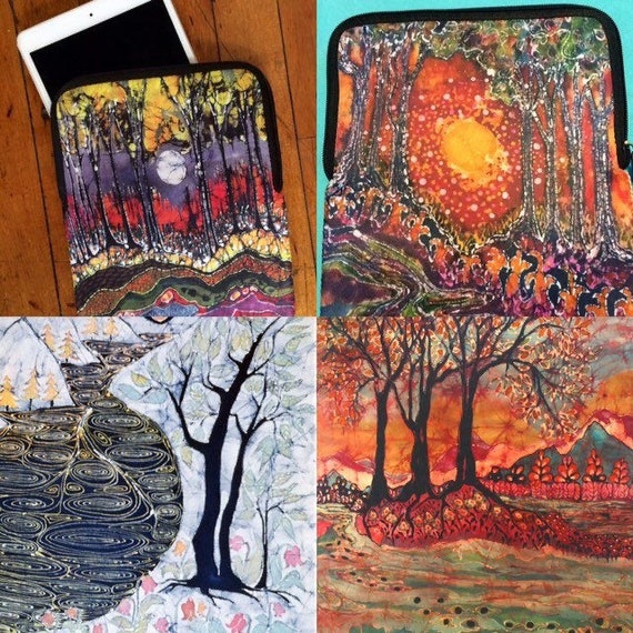 Tablet Sleeve My Original Landscape Batik Two Sided 7.5 X | Etsy