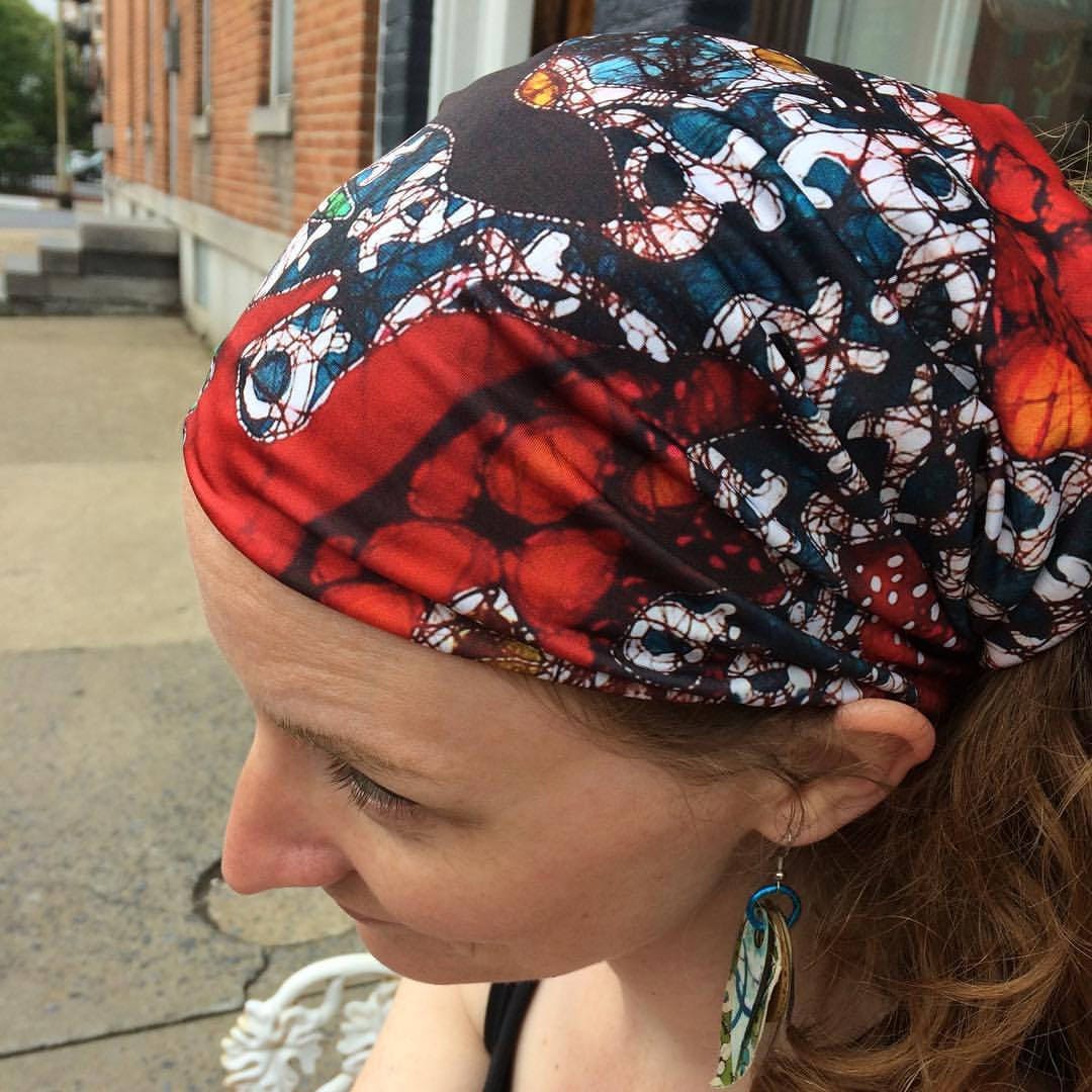 Headband/scarf - Magic Frogs Rising - Frog Batik - Etsy