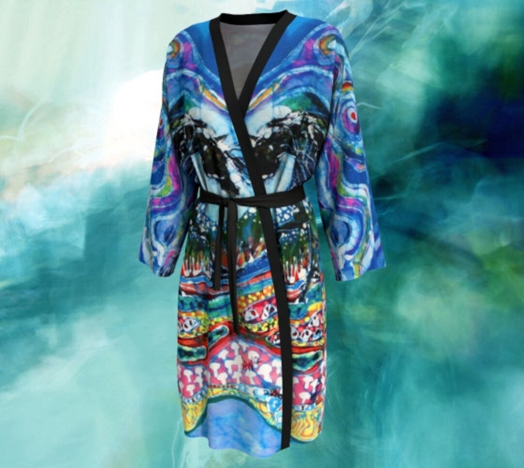 Batik Horse Peignoir Robe Horse Born of Moon Energy - Etsy