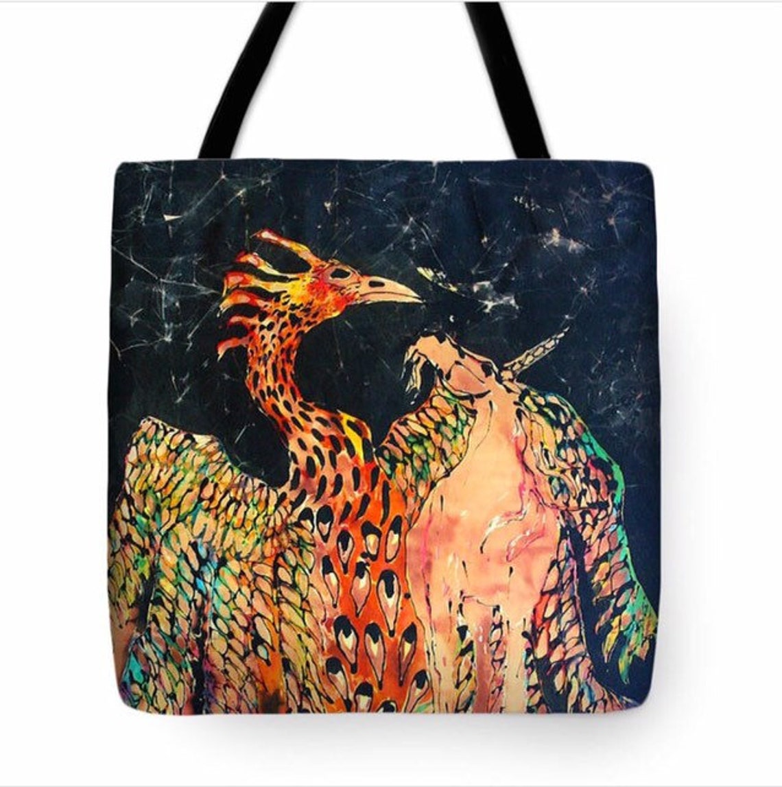 Mythical Tote Bags Myths Fantasy Batik Tote Bags | Etsy