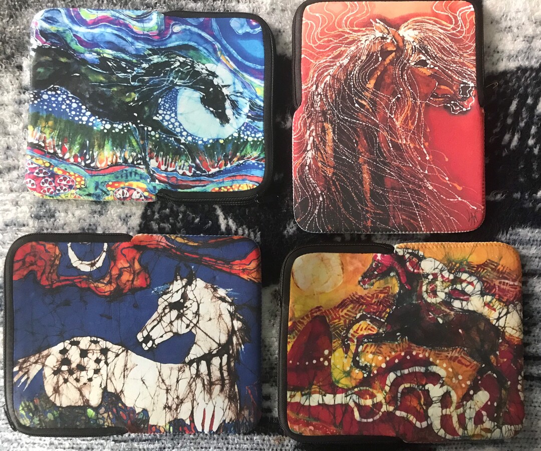 Horses Tablet Sleeves Batik Horses Tablet Sleeves From My - Etsy