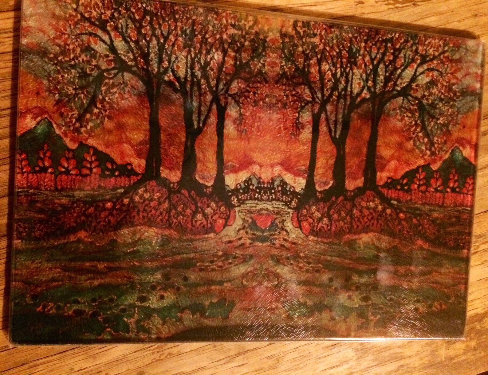 Cutting Board River Sunrise Detail From Original Batik by - Etsy