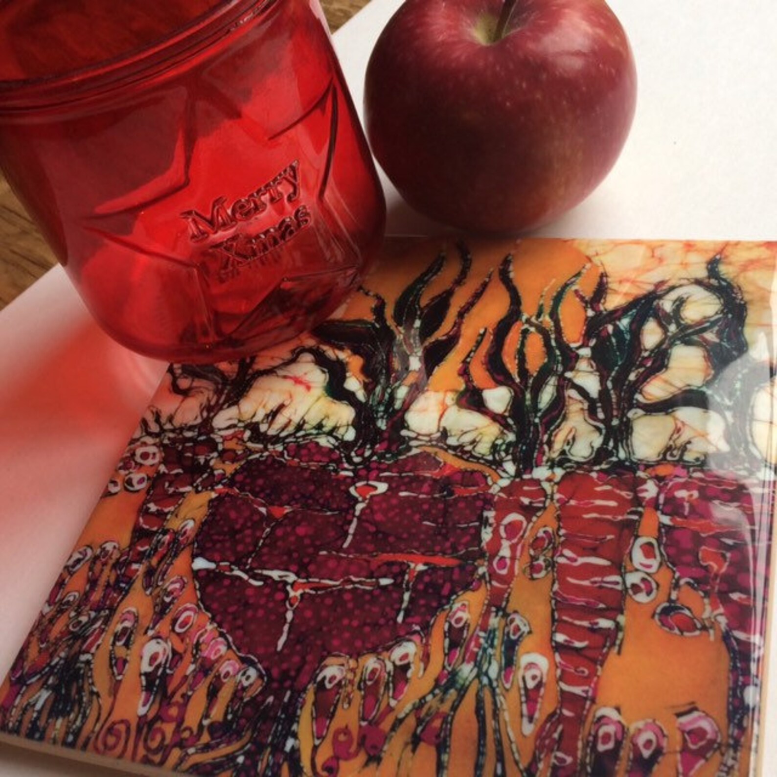 Batik Tile - Filled With Sunlight and Sunlight Fills Garden Trivet ...