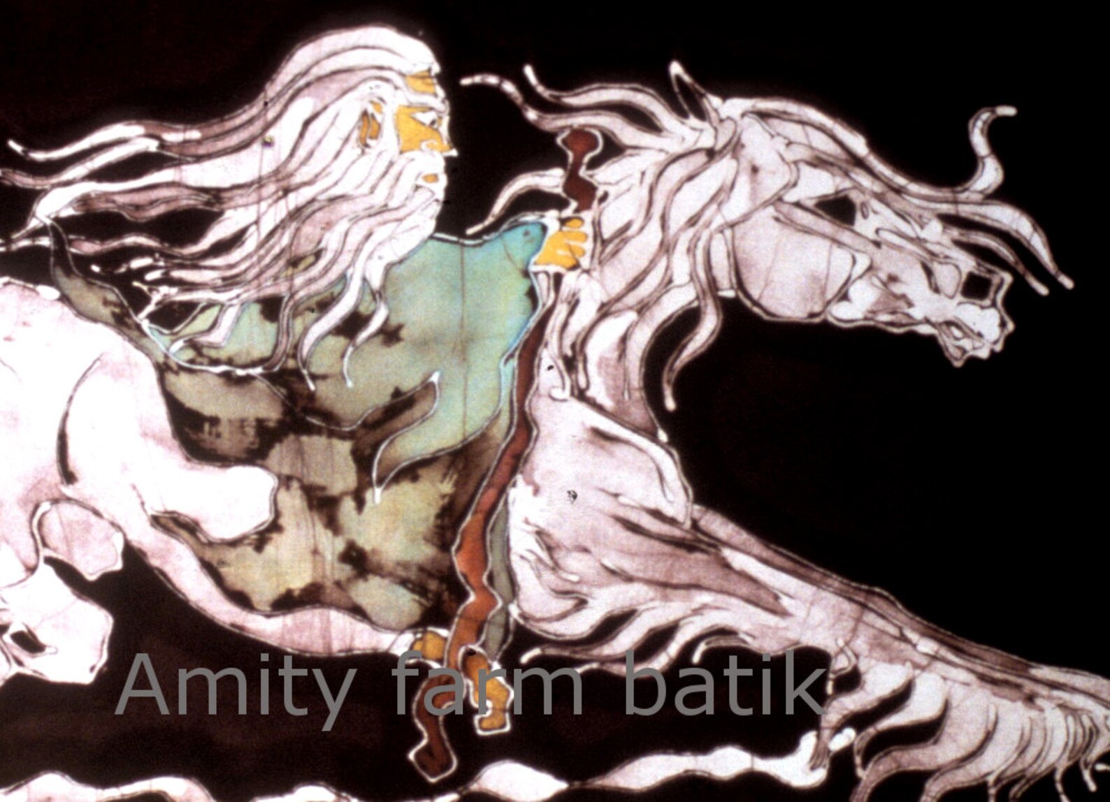 Gandalf and Shadowfax Fabric Art Supply Batik Art the Lord | Etsy