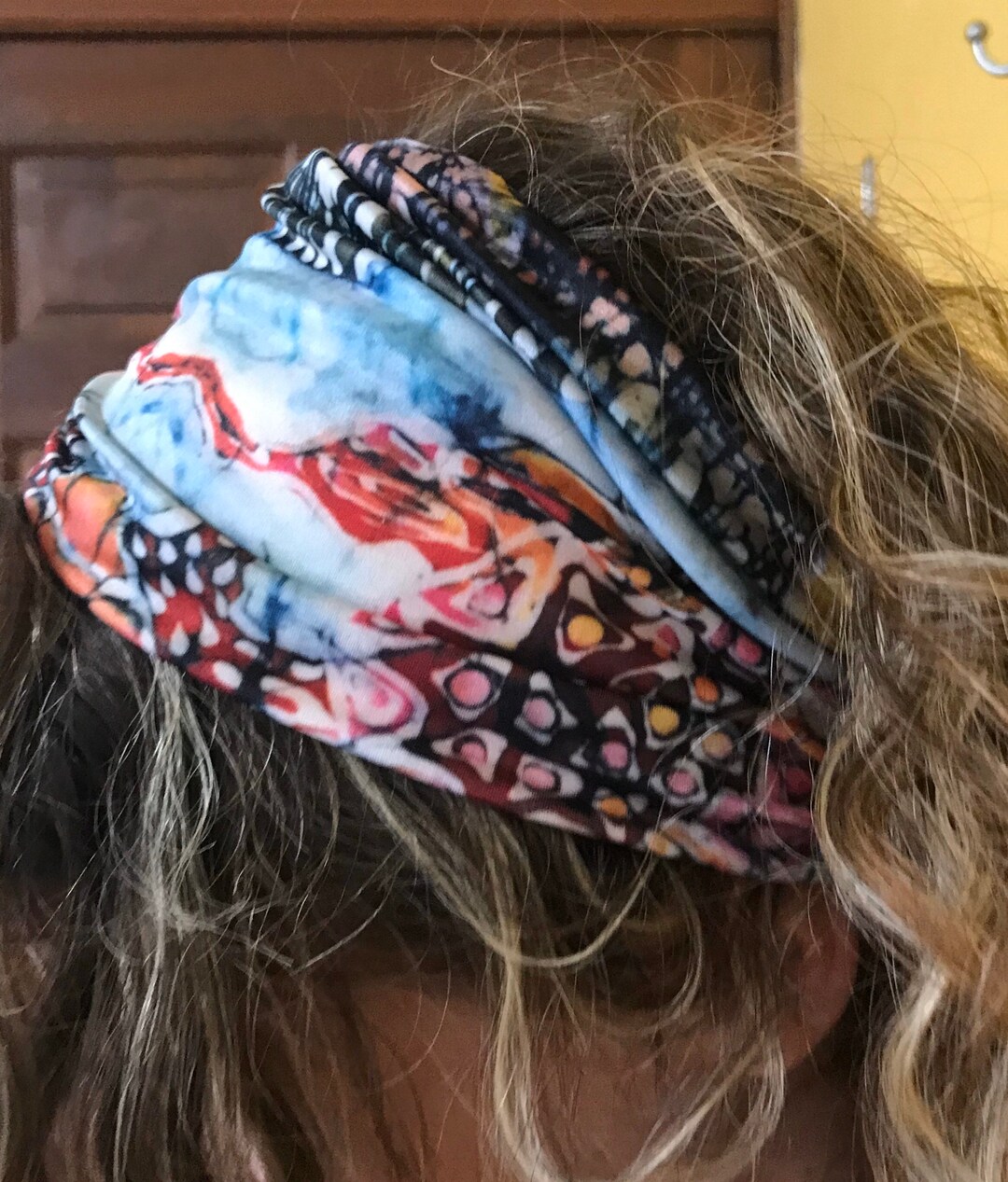Headband/scarf - Earth Water Sky - Nature Batik - Etsy