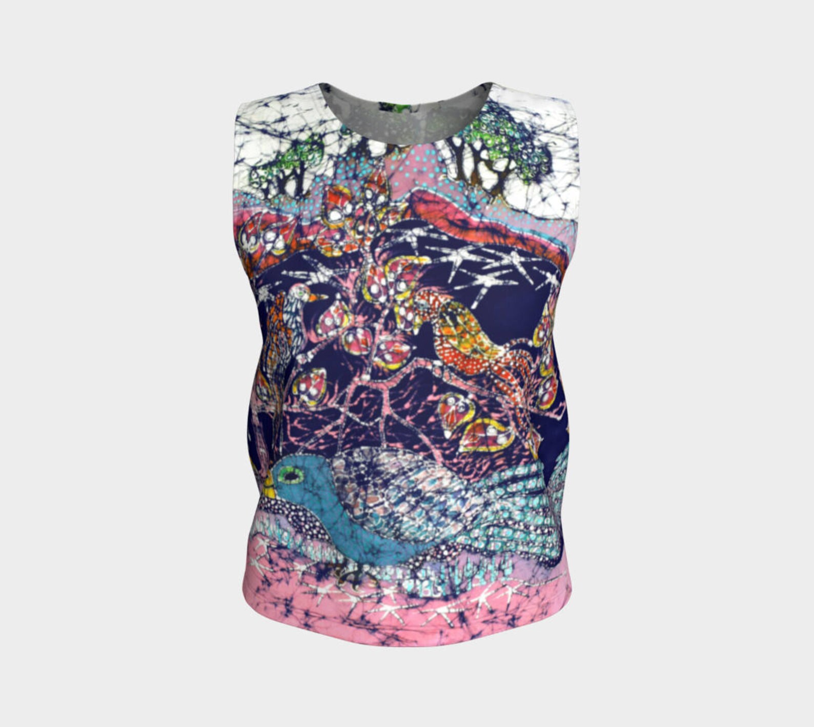 Batik Fantasy Tank Top - Magical Birds Batik - Etsy