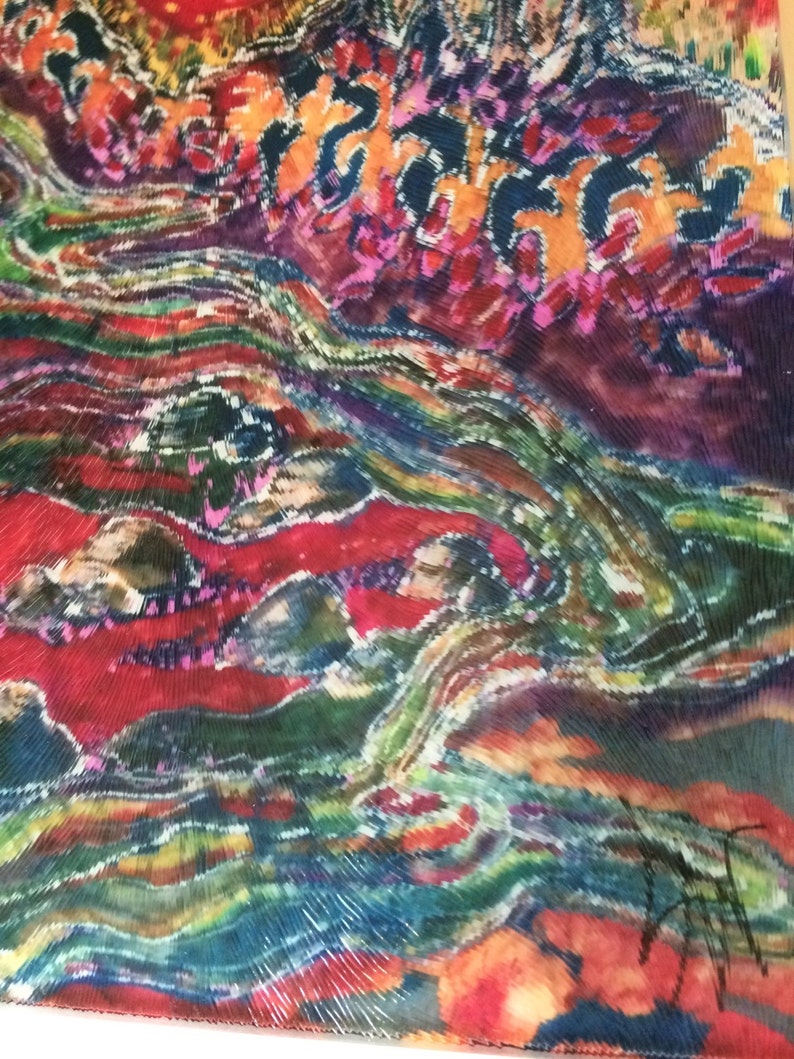 Cutting Board Spring Awakens Detail From Original Batik by - Etsy