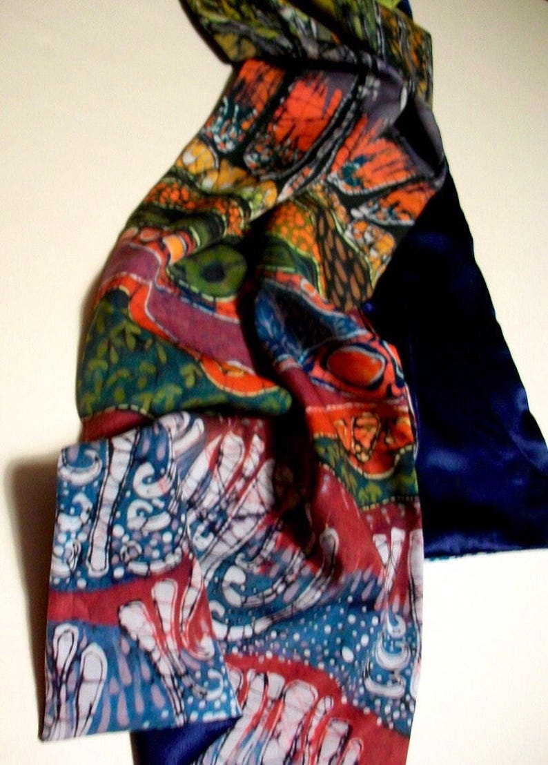 Moonlight shawl Batik scarf Moon Over Spring Silky | Etsy