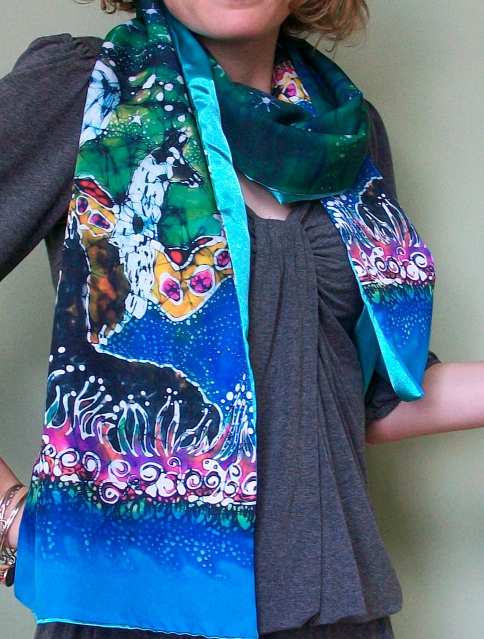 Llamas Shawl Scarf Hills Alive With Llamas Silky Faille - Etsy