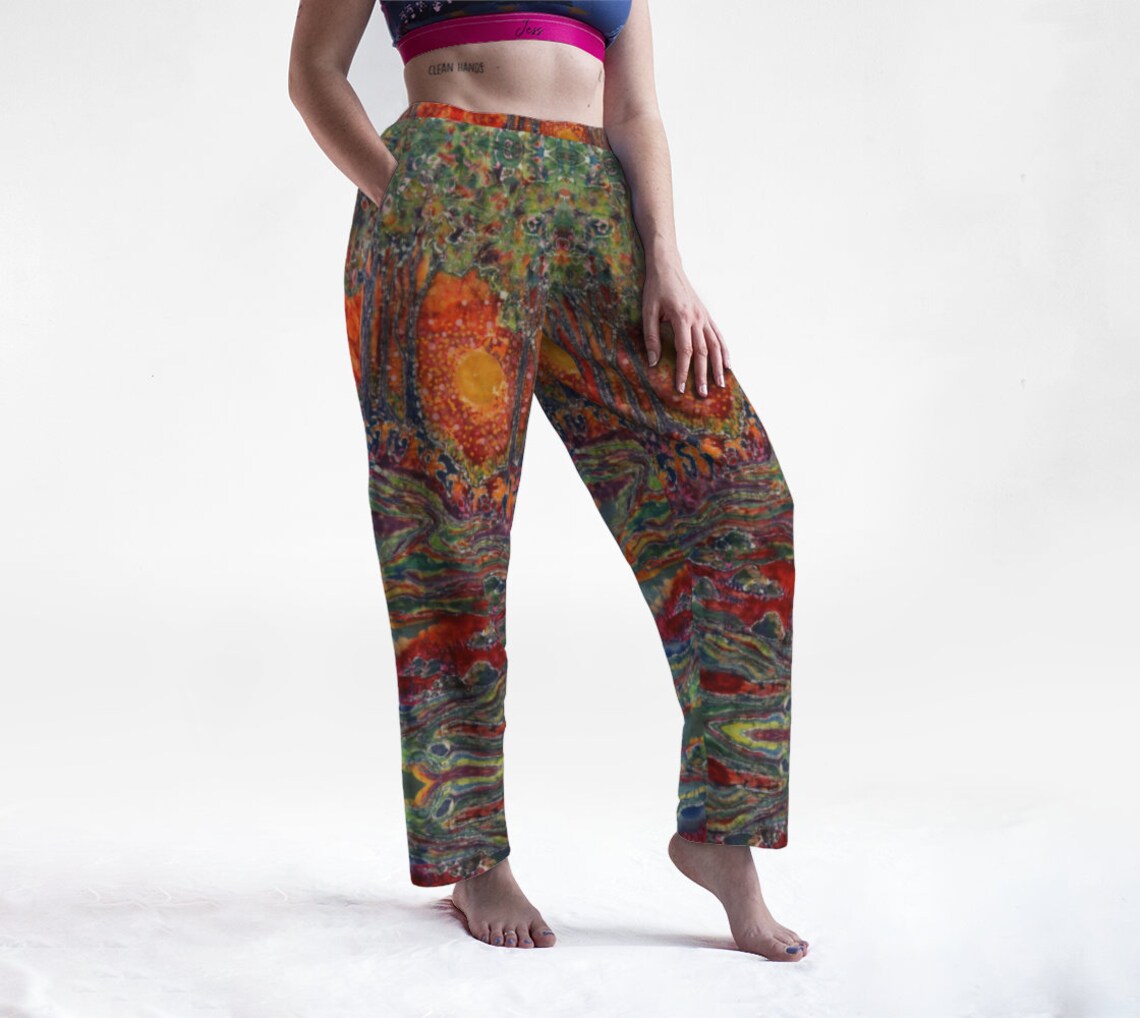 Fantasy Lounge Pants - Batik Design - Art Clothing - Etsy