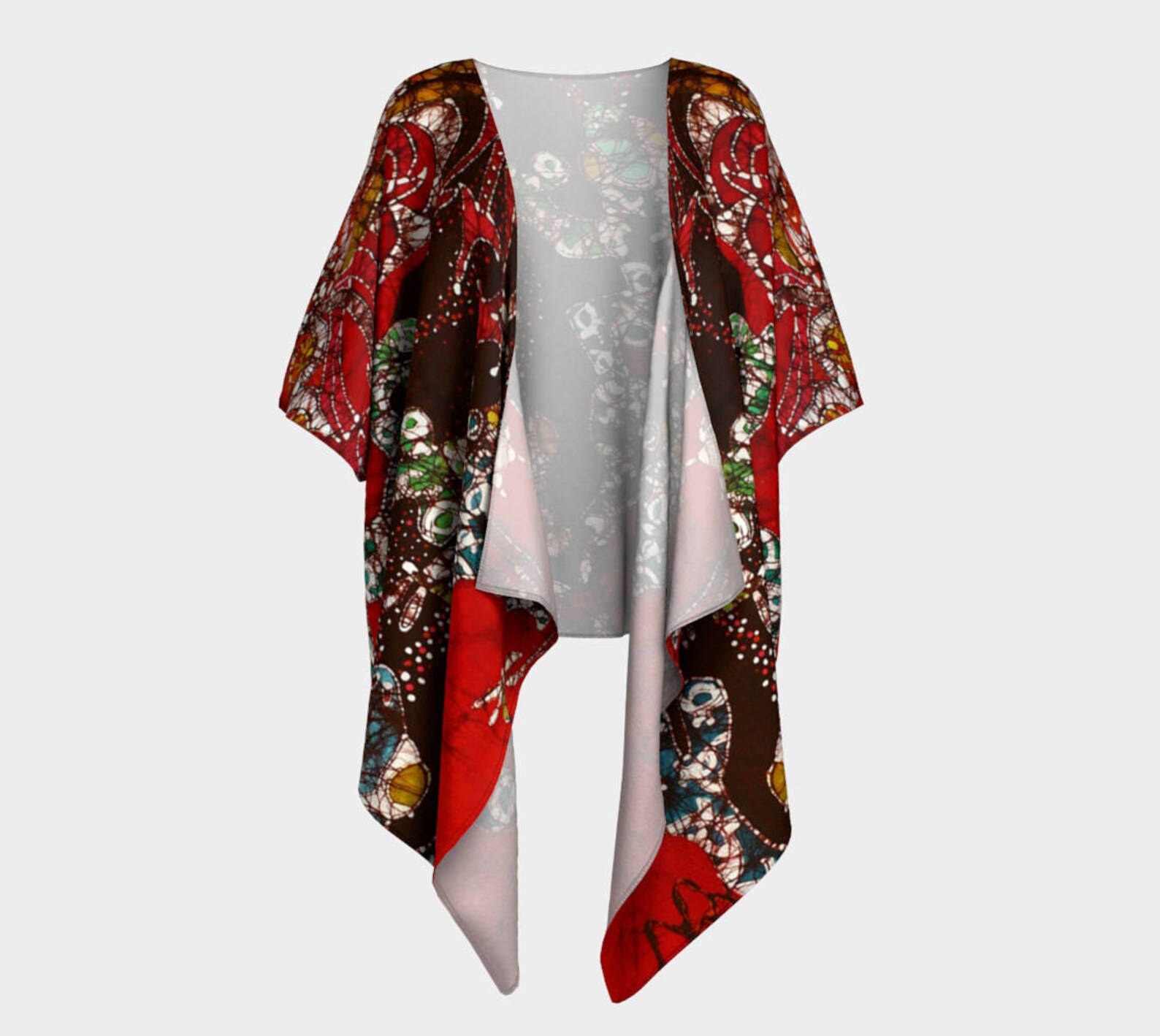 Ancient Pattern Kimono Cardigan Batik Magic Frogs Rising - Etsy