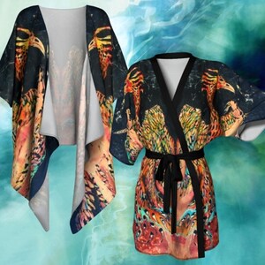 Feathers of the Phoenix Kimono Robe - Phoenix Batik - Etsy