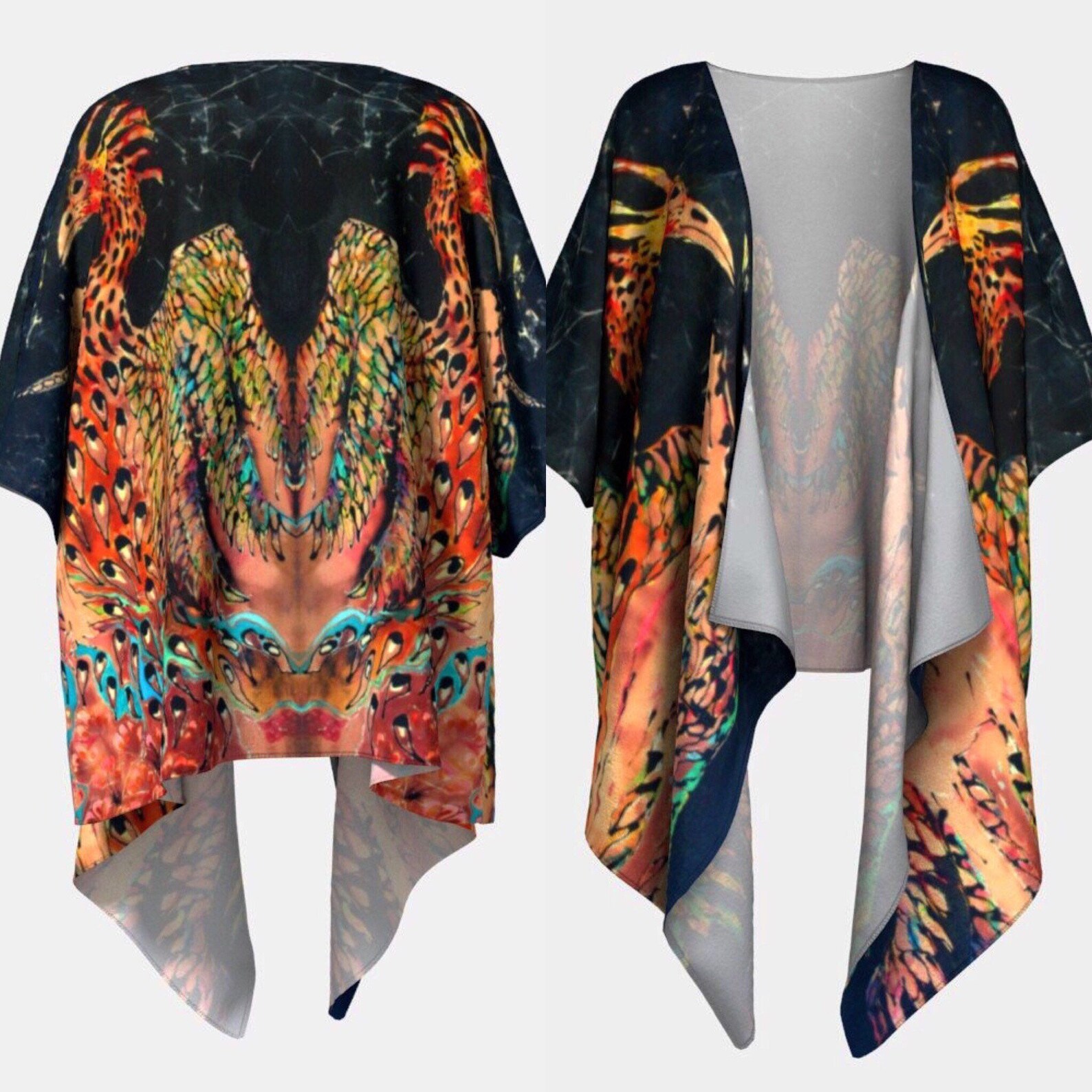Feathers of the Phoenix Kimono Robe Phoenix Batik - Etsy