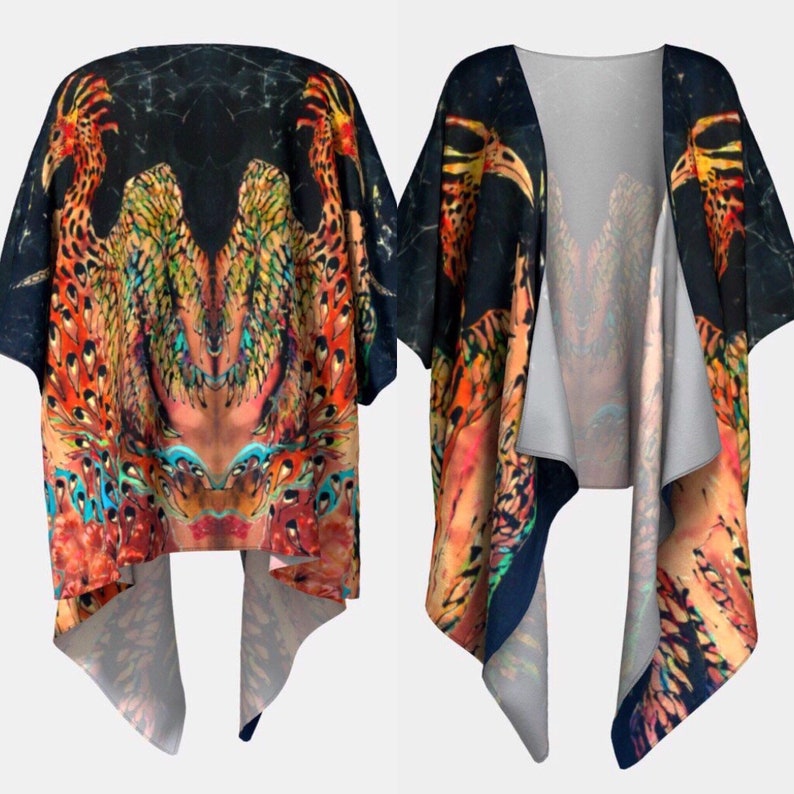 Feathers of the Phoenix Kimono Robe Phoenix Batik - Etsy