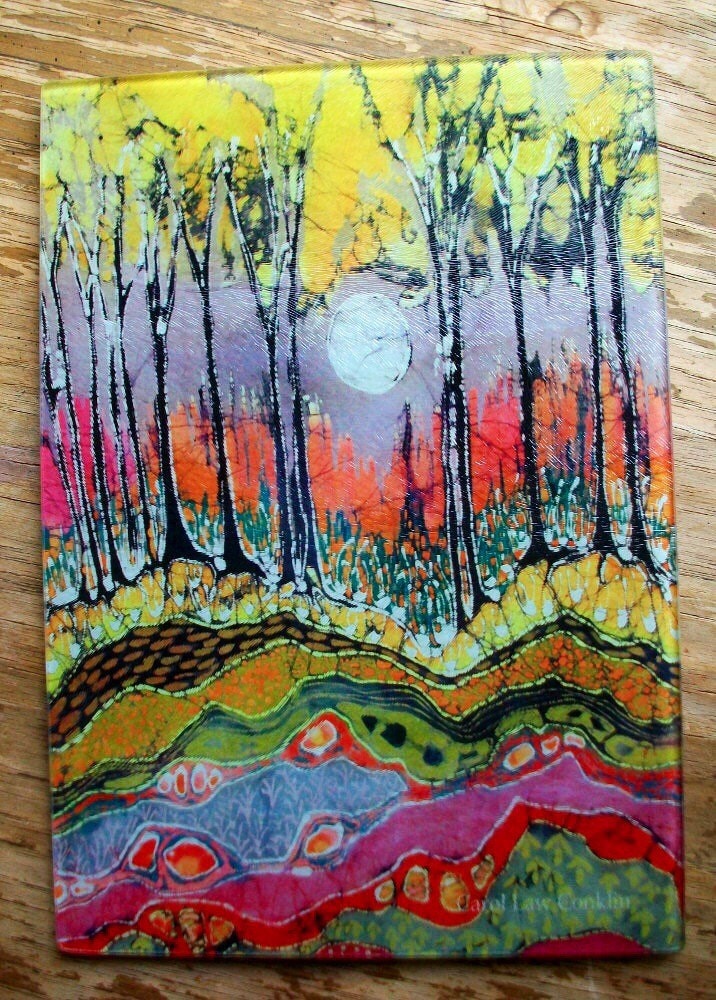Moonlight Cutting Board Moonlight Over Spring Detail From | Etsy