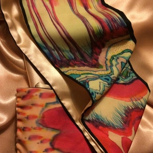 Spring Silk Painting Scarf "spring is Like Falling in Love" - Woodland ...