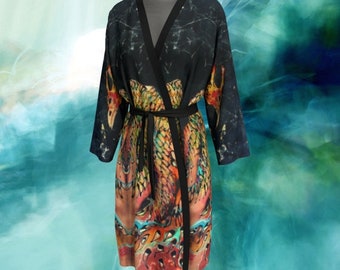 Feathers of the Phoenix Kimono Robe Phoenix Batik | Etsy