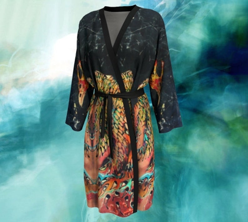 Batik Feathers of the Phoenix Peignoir Robe Phoenix Batik - Etsy