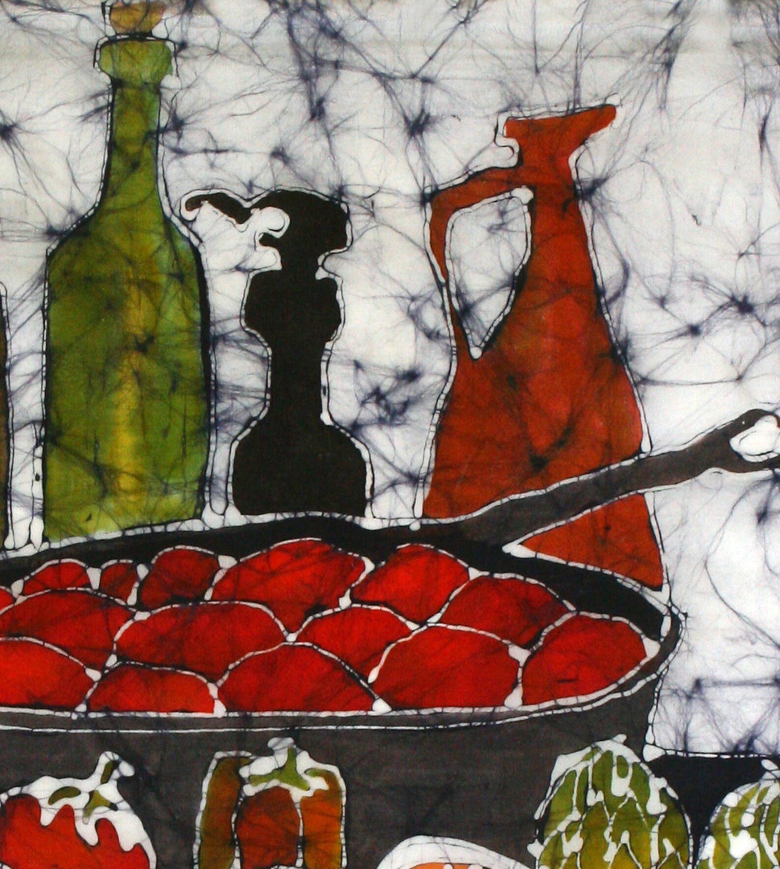 Still Life With Fish Original Batik Painting Wax Painting - Etsy