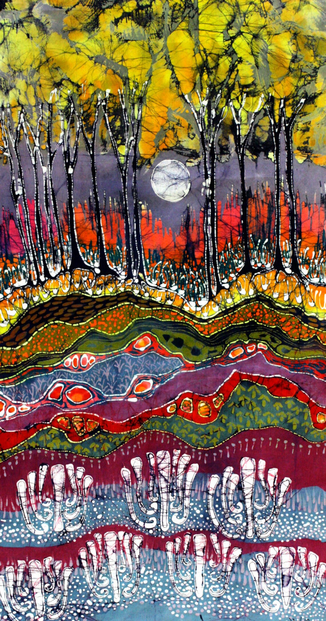 Moonlight Over Spring Art Fabric - Etsy