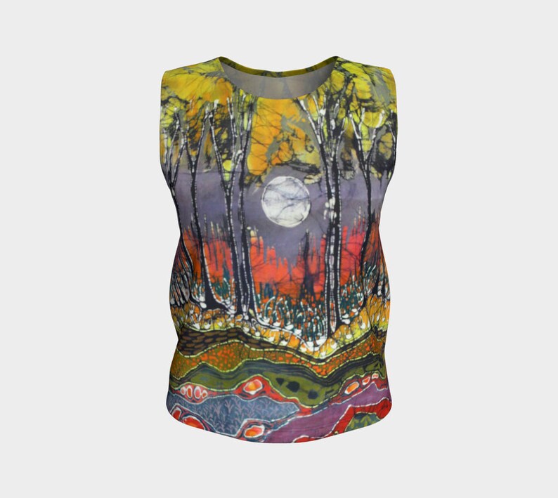 Moonlight Tank Top Moonlight Over Spring Batik - Etsy