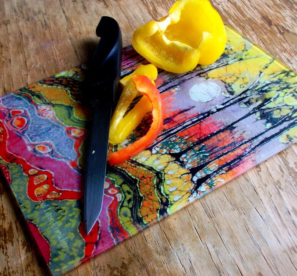 Moonlight Cutting Board Moonlight Over Spring Detail From | Etsy