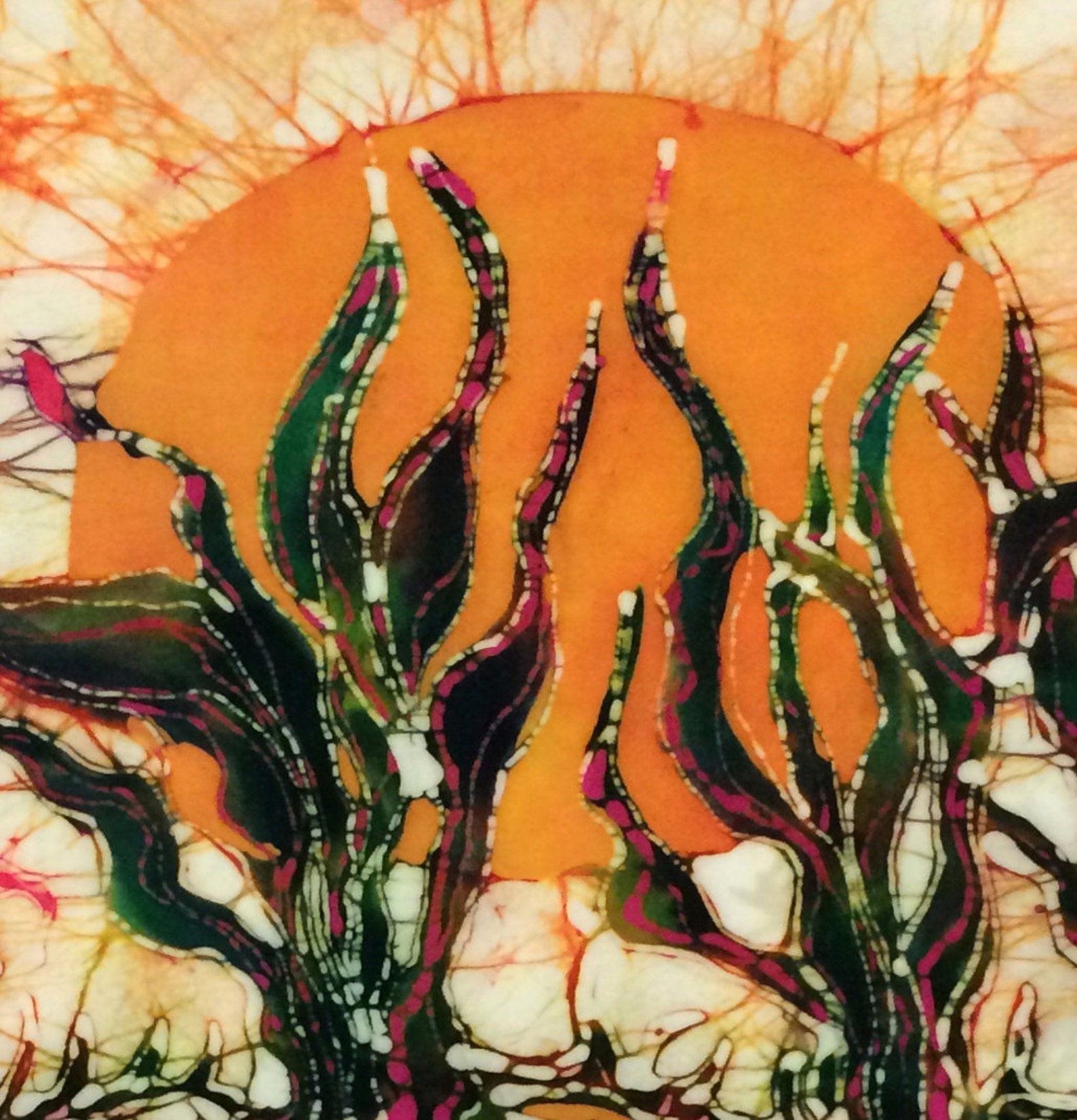 Batik Tile - Filled With Sunlight and Sunlight Fills Garden Trivet ...