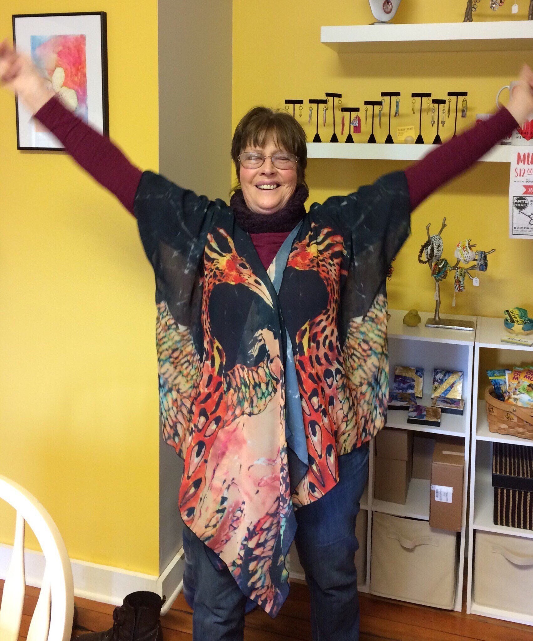 Feathers of the Phoenix Kimono Robe Phoenix Batik | Etsy