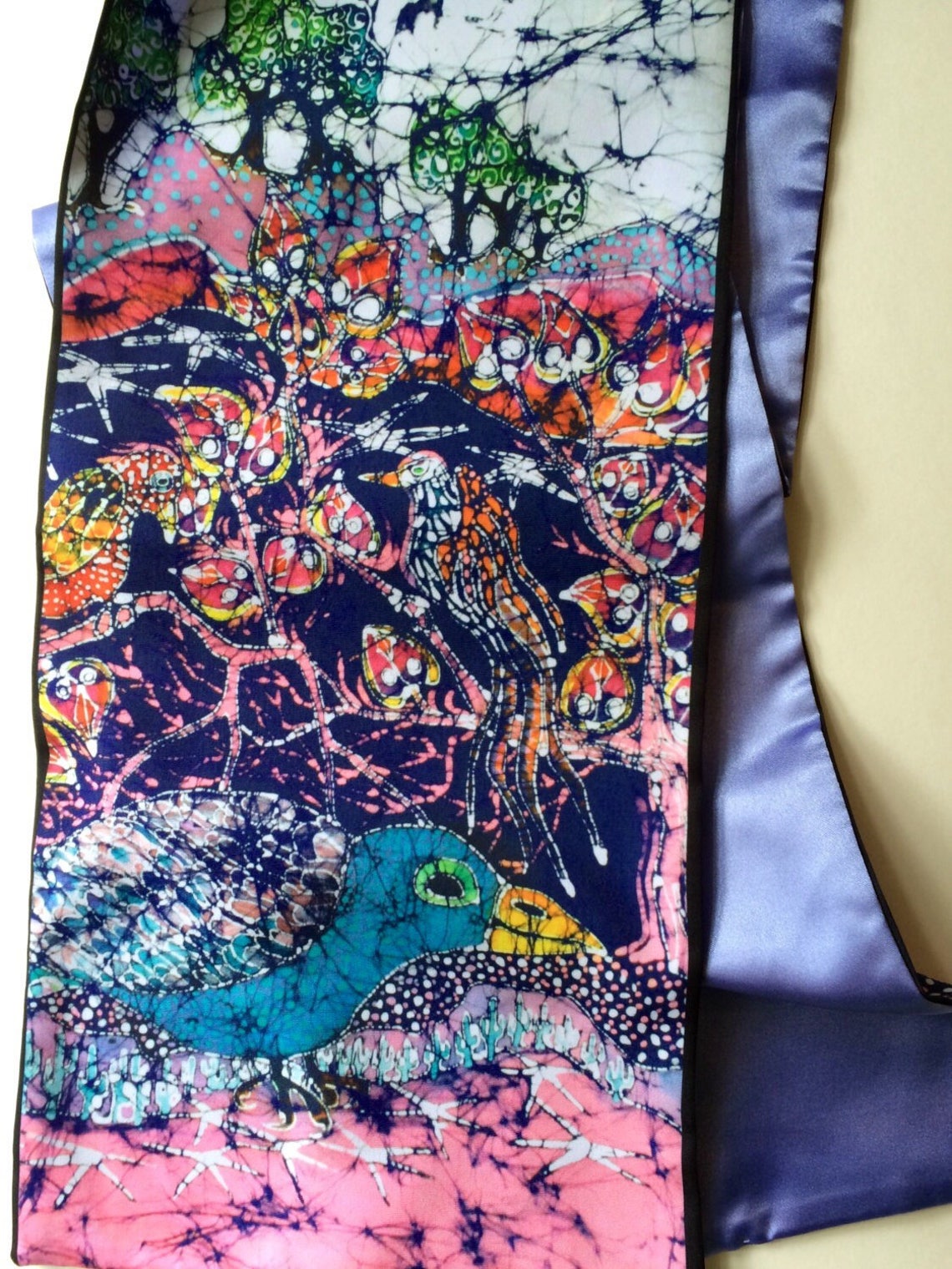 Magical Bird With Jeweled Wings - Silky Faille Scarf - Women's Fashion ...