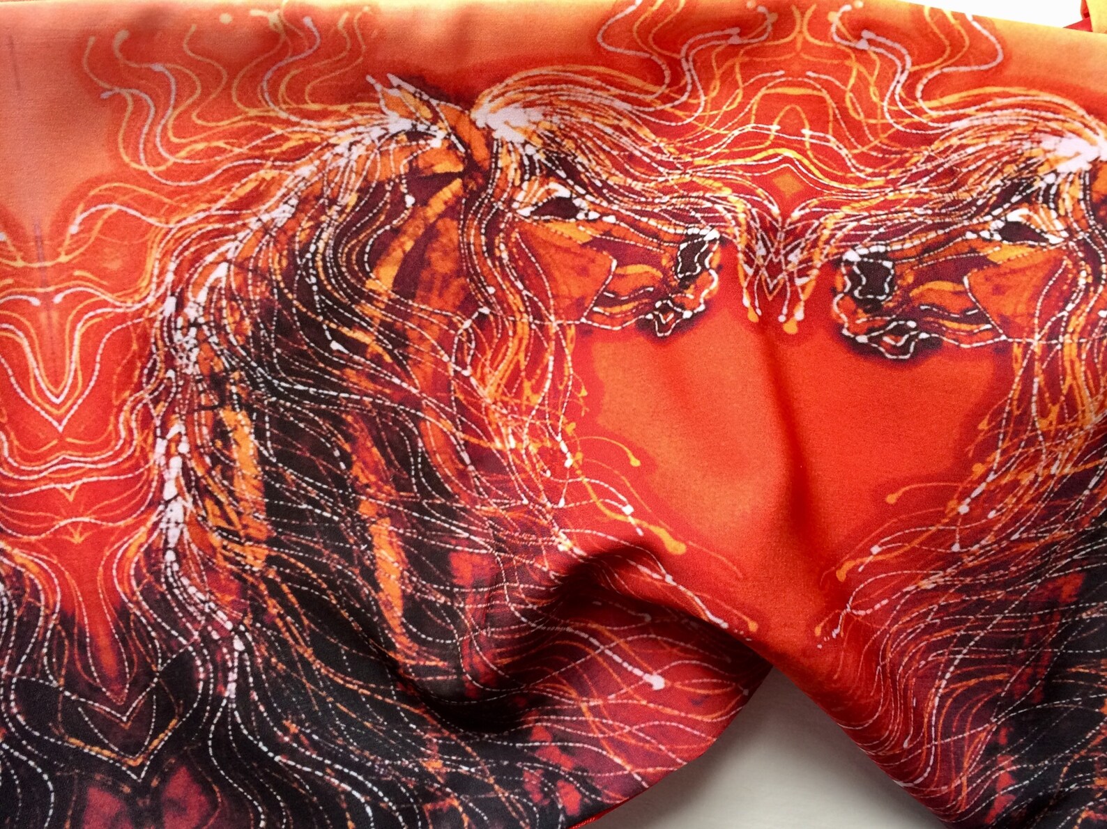 Horse Silky Faille Scarf Autumn Sundance Women's - Etsy