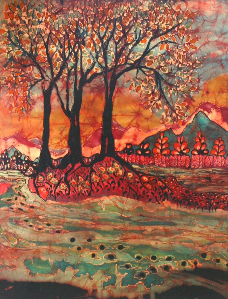 Tablet Sleeve My Original Landscape Batik, Two Sided 7.5 X 9.25 - Etsy