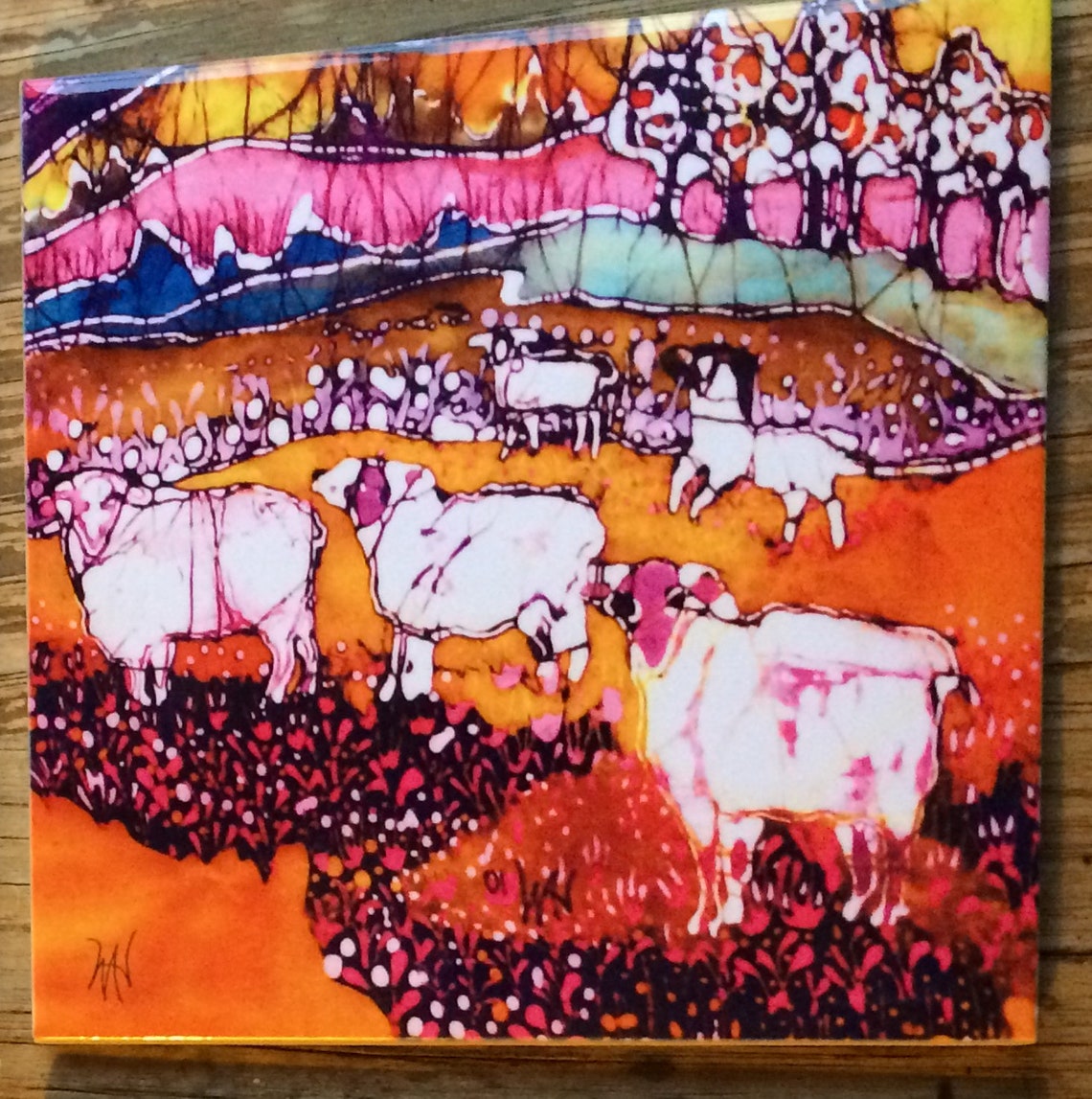Sheep Trivets Three Sheep in Autumn Pasture Sheep at - Etsy