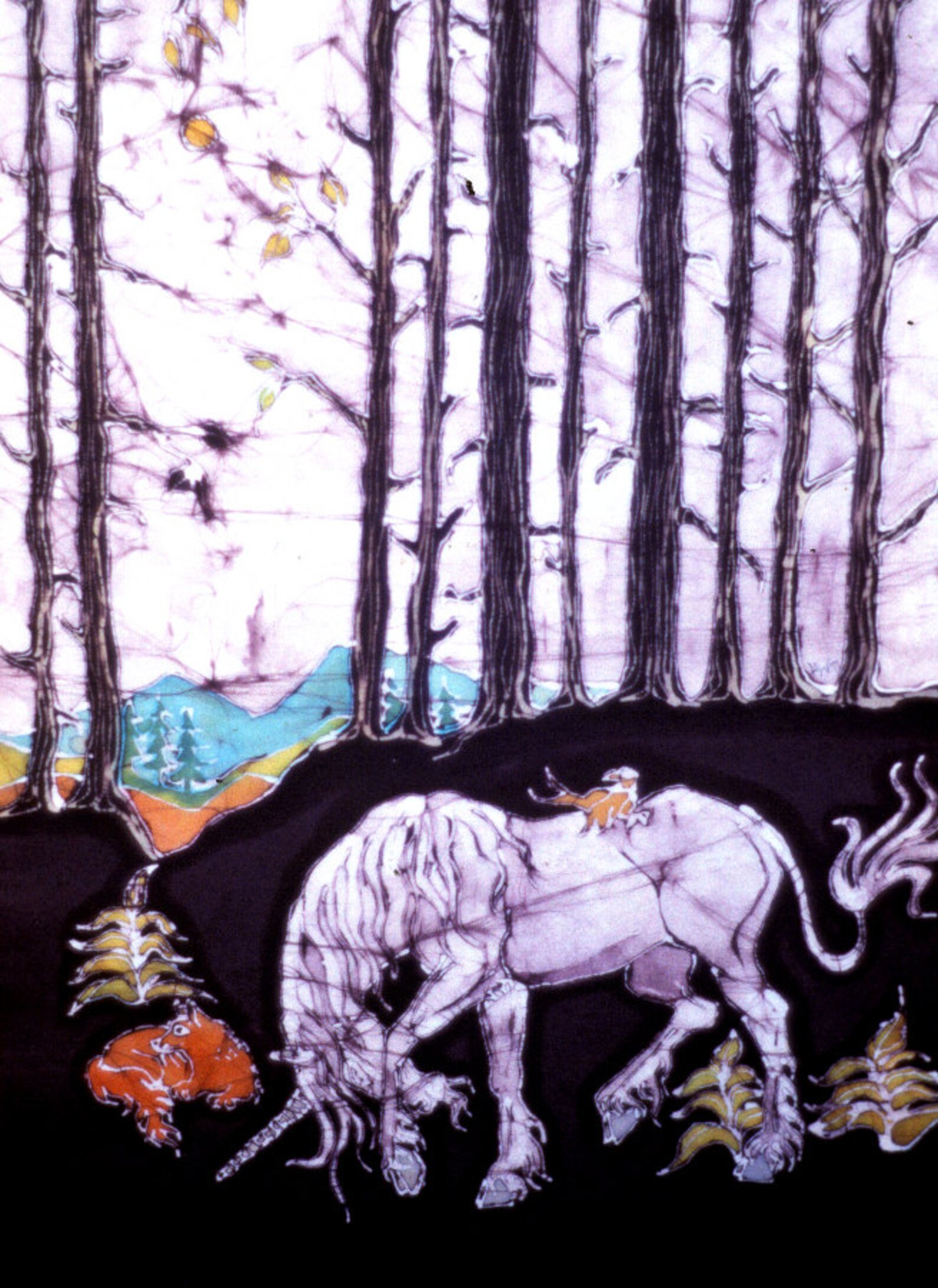 4 Fabric Panels From Fantasy Themes Batik Fabric 4 10 - Etsy