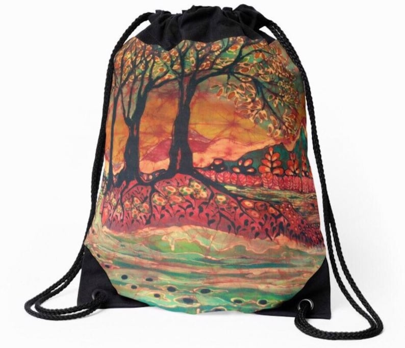Drawstring Bag Batik Art - Etsy
